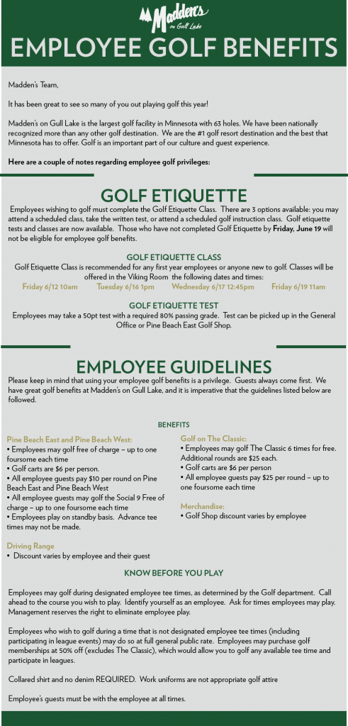 employee-golf-benefits | Madden’s on Gull Lake